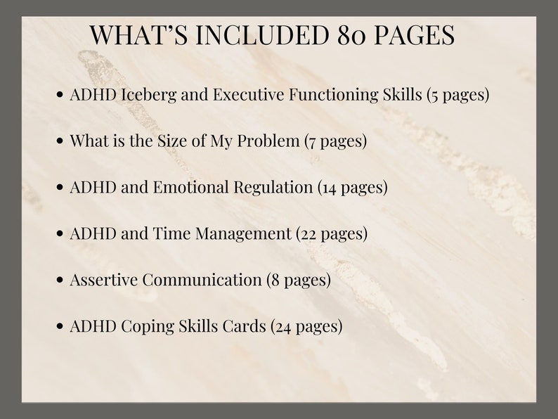Executive Functioning Worksheets,adhd Worksheets,kids Teen Coping ...