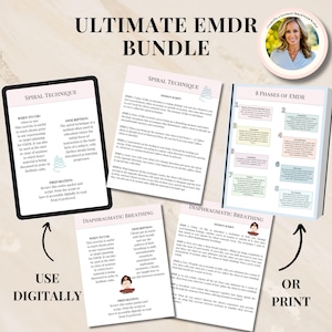 EMDR Bundle, EMDR Worksheets, Emd Tools, Emdr Interweaves, Counseling ...