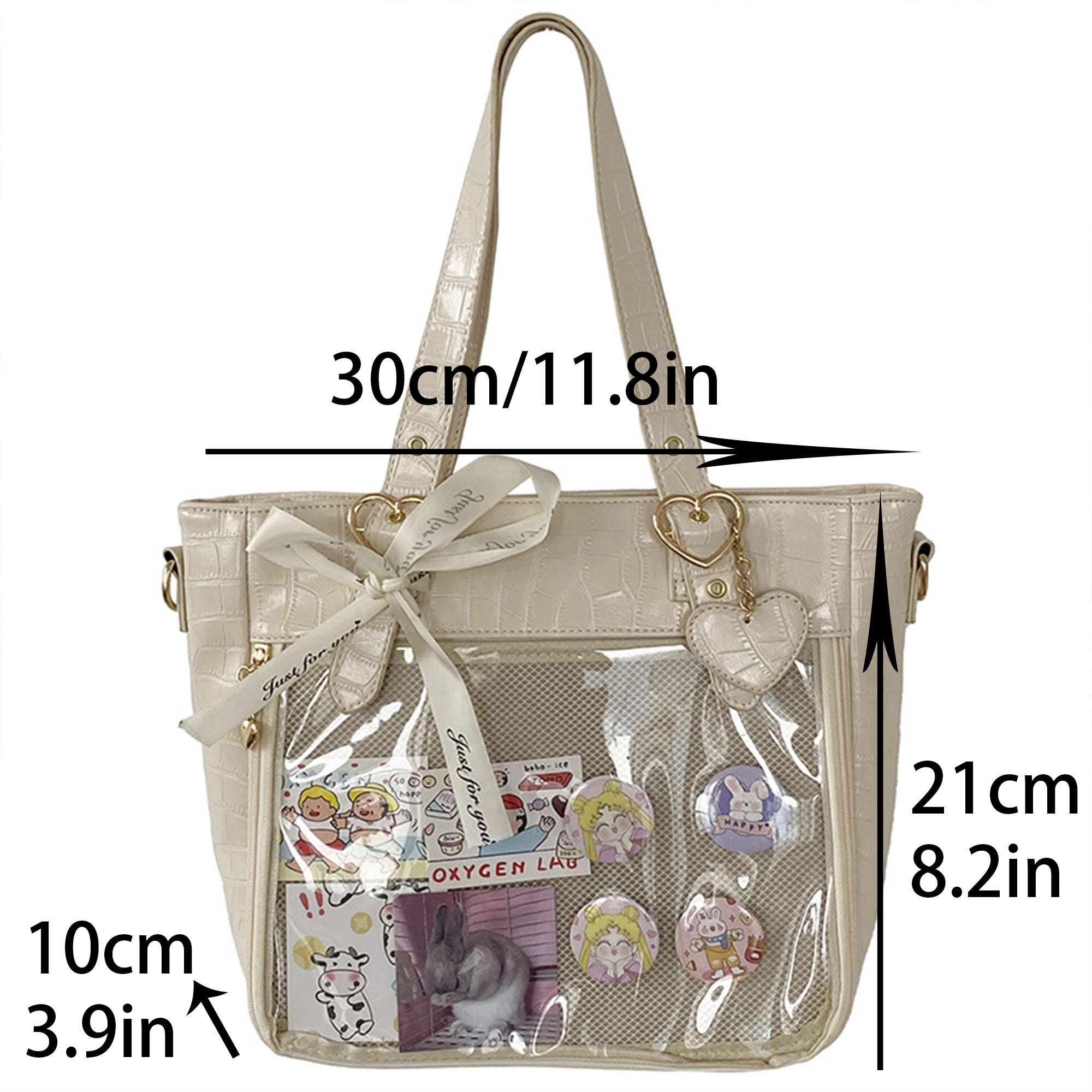 Crossbody Ita Bag, Messenger Ita Bag, Pin Display Bag, Clear Window Bag ...