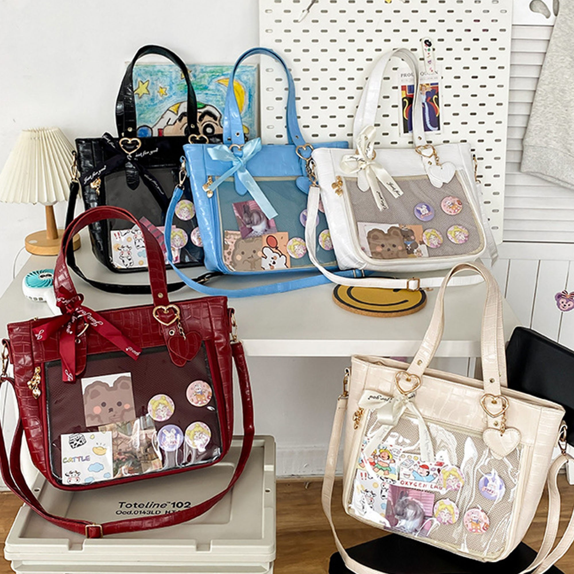 Crossbody Ita Bag, Messenger Ita Bag, Pin Display Bag, Clear Window Bag ...