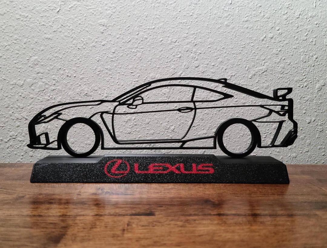 Lexus RC F Silhouette 3D Printed Desk Art Motorsports and Automotive ...
