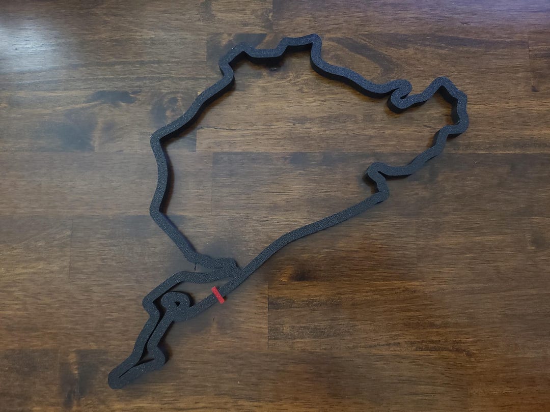 Nürburgring Race Track Wall Art - Nürburgring Nordschleife Race Track - 3D Printed Race Track ...