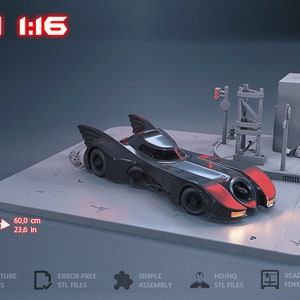 Batmobile 1989 STL Batmobile Figure Batmobile 3D Model - Etsy