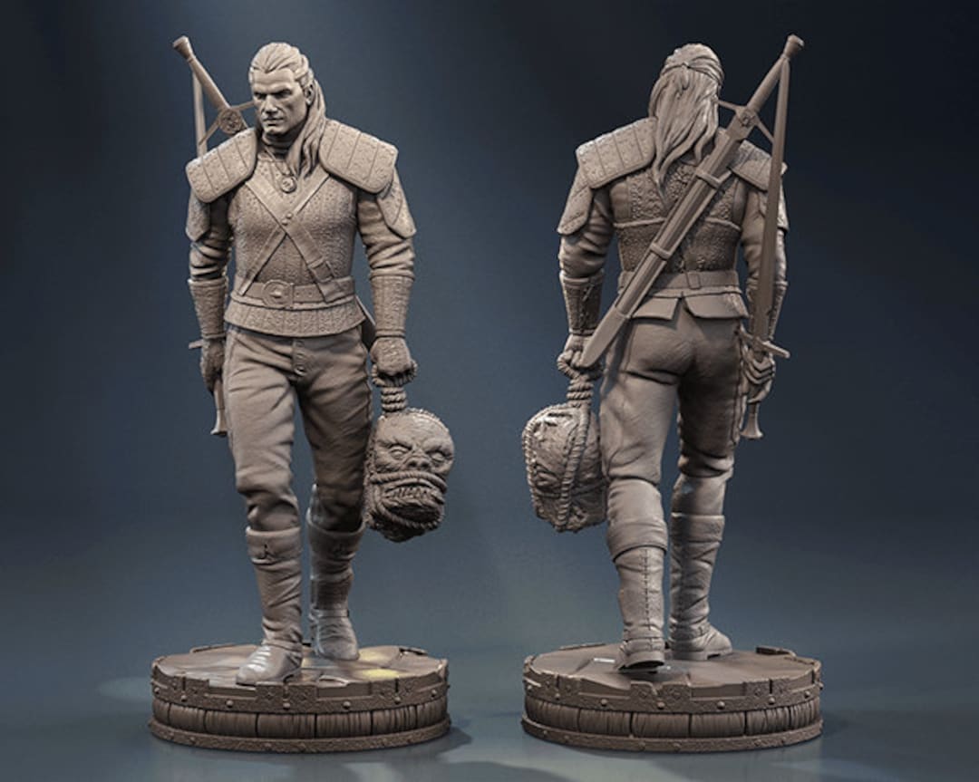 The Witcher Geralt of Rivia STL Witcher Geralt 3D Print - Etsy