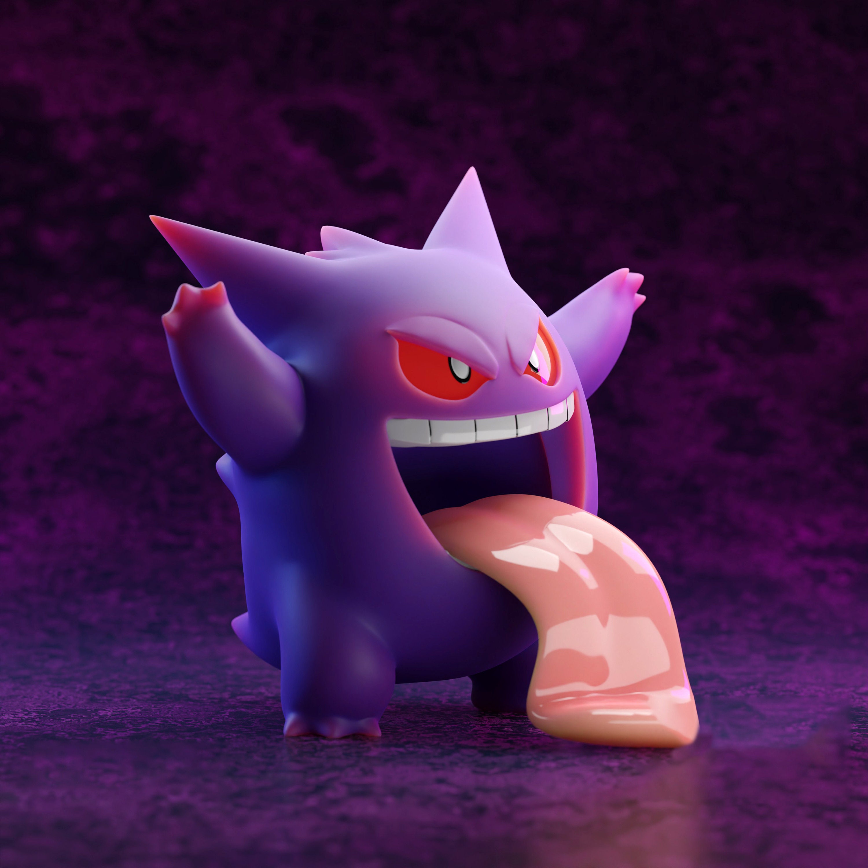 Gengar Stl Gengar 3d Model Gengar 3d Print Files Gengar Etsy Uk