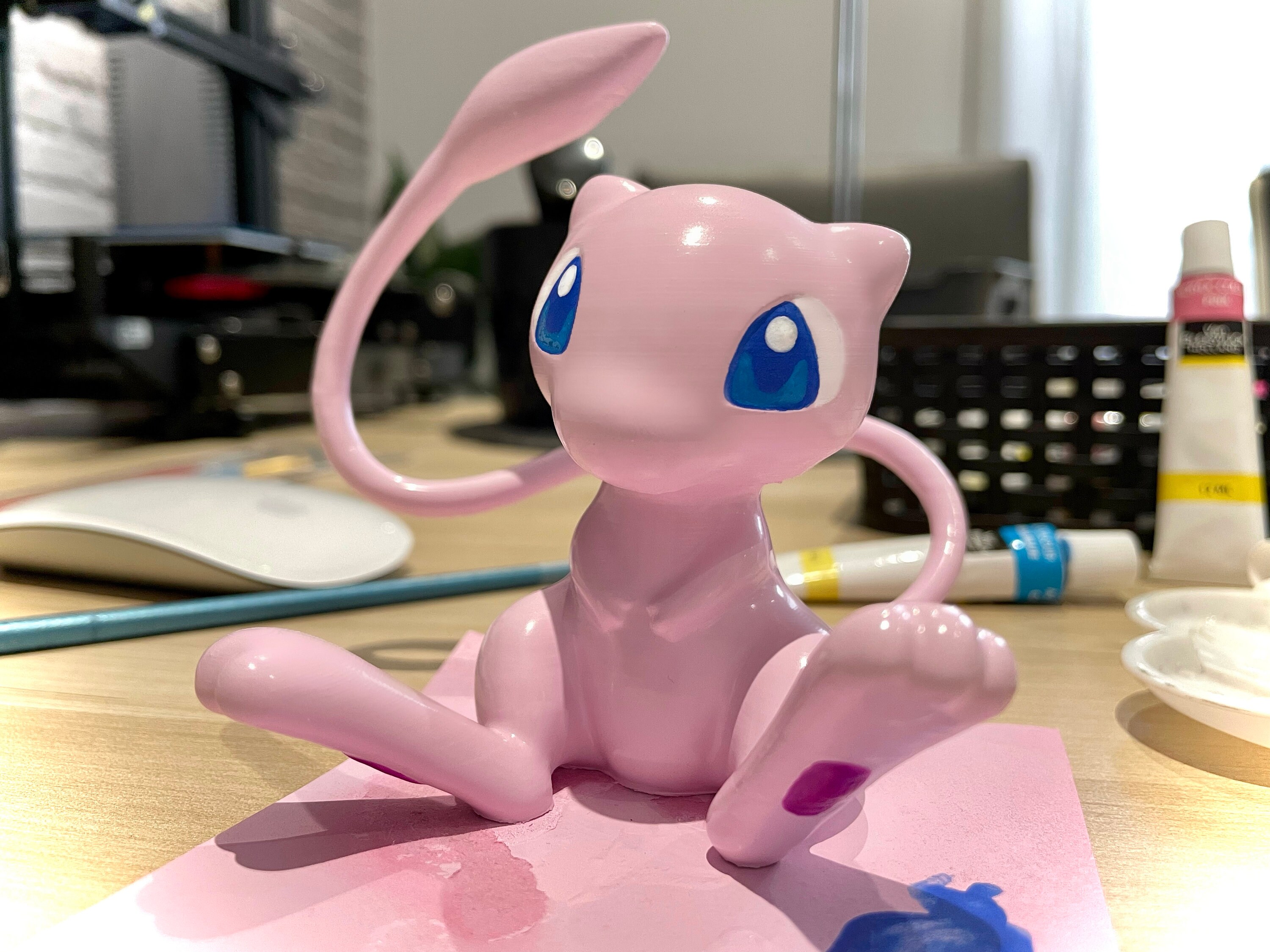 Pokemon Mew Stl Mew 3d Model Mew 3d Print Files Mew Figure Stl Mew