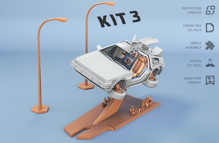 Delorean Kit 3 STL Delorean 3D Model Delorean 3D Print - Etsy
