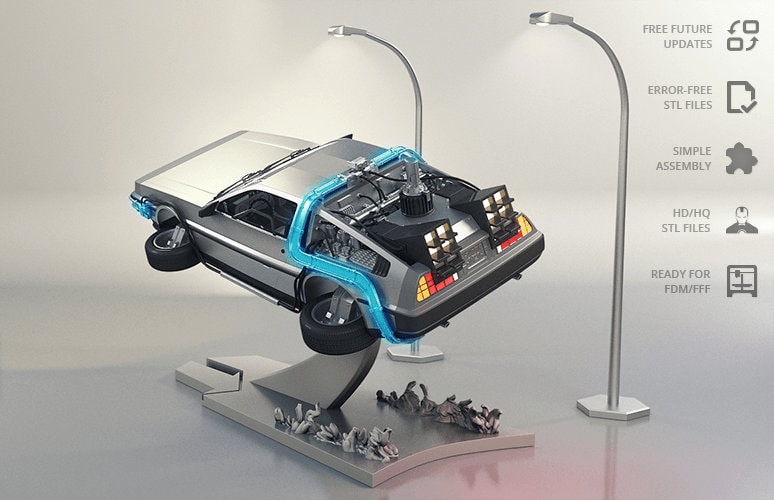 Delorean Kit 3 STL Delorean 3D Model Delorean 3D Print - Etsy