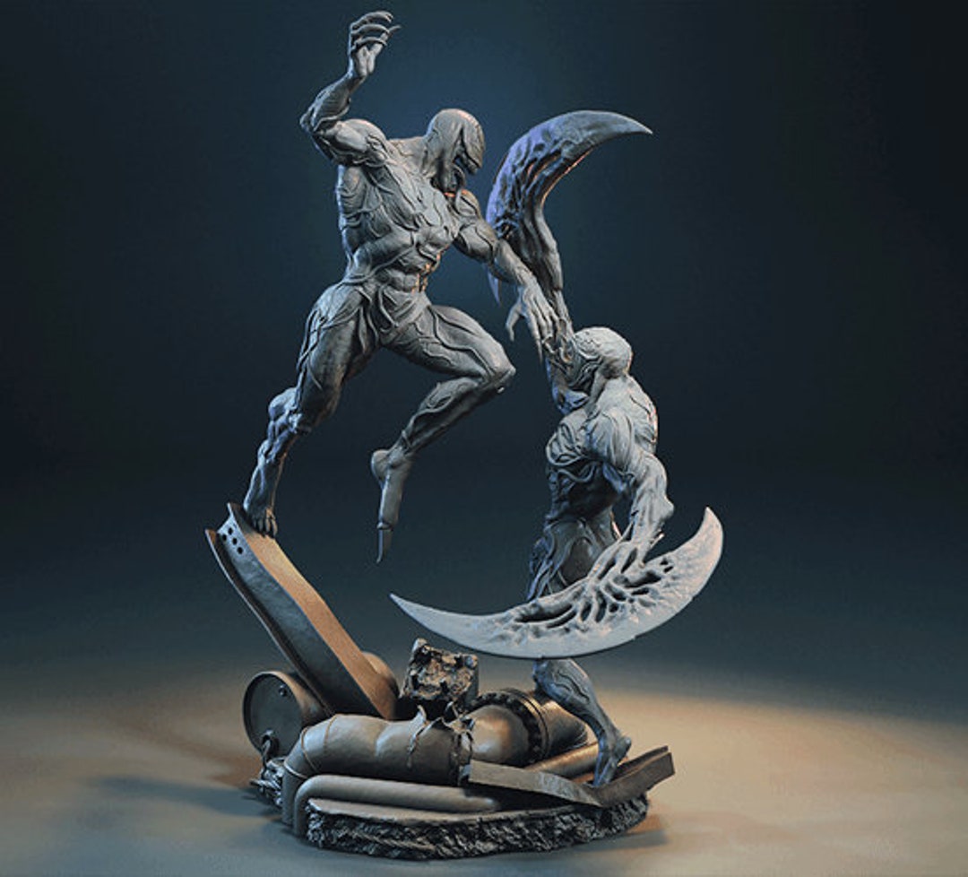 Symbiote Venom vs Riot Diorama 3D Modelo STL Archivo Symbiote - Etsy España