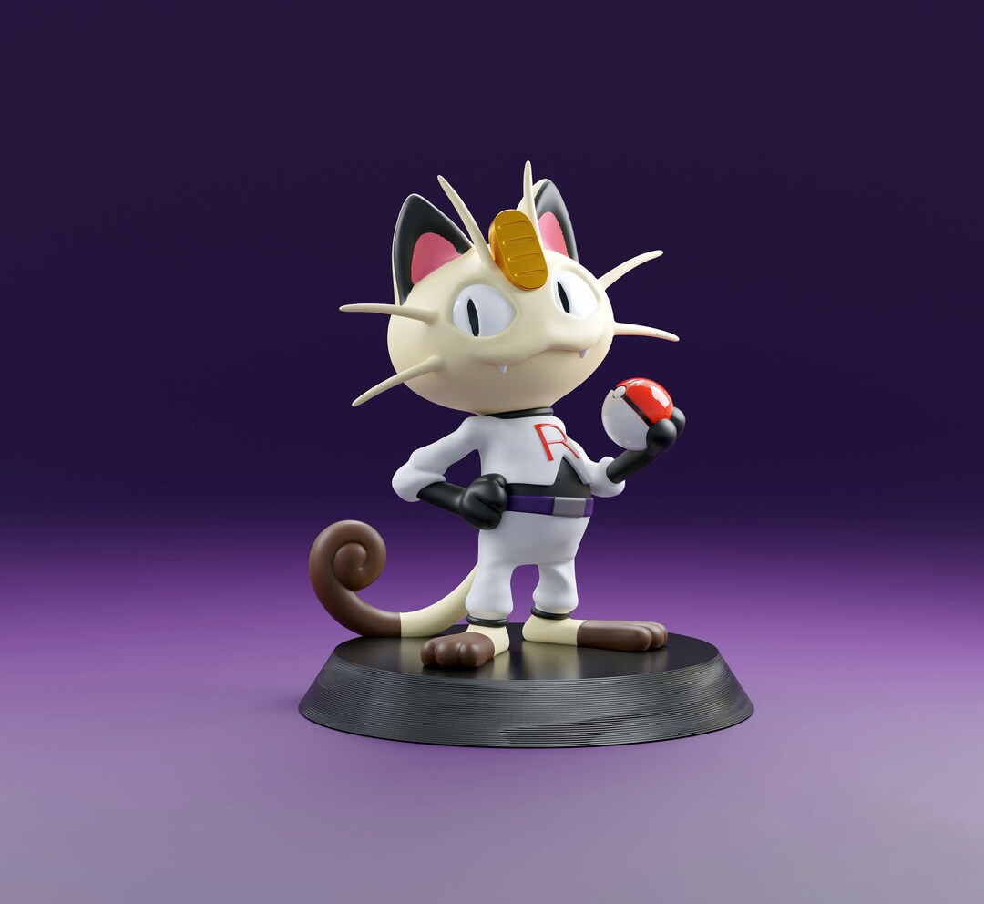 Rocket Team Meowth STL Meowth 3D Model Meowth 3D Print - Etsy UK