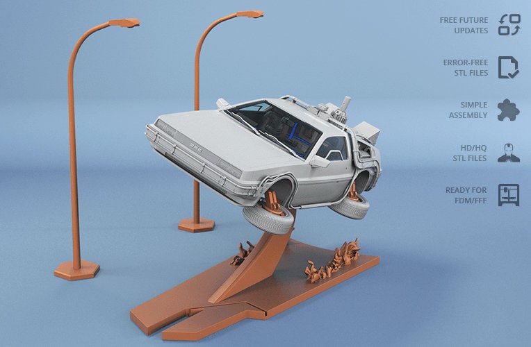 Delorean Kit 3 STL Delorean 3D Model Delorean 3D Print - Etsy