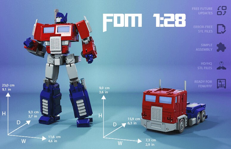 Optimus Prime 3D Model, Optimus Prime 3D Print Files, Optimus Prime STL ...