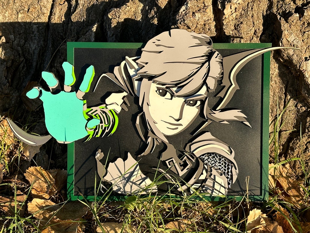 3D Wood Art - Legend of Zelda Link Tears of the Kingdom Portrait - Etsy
