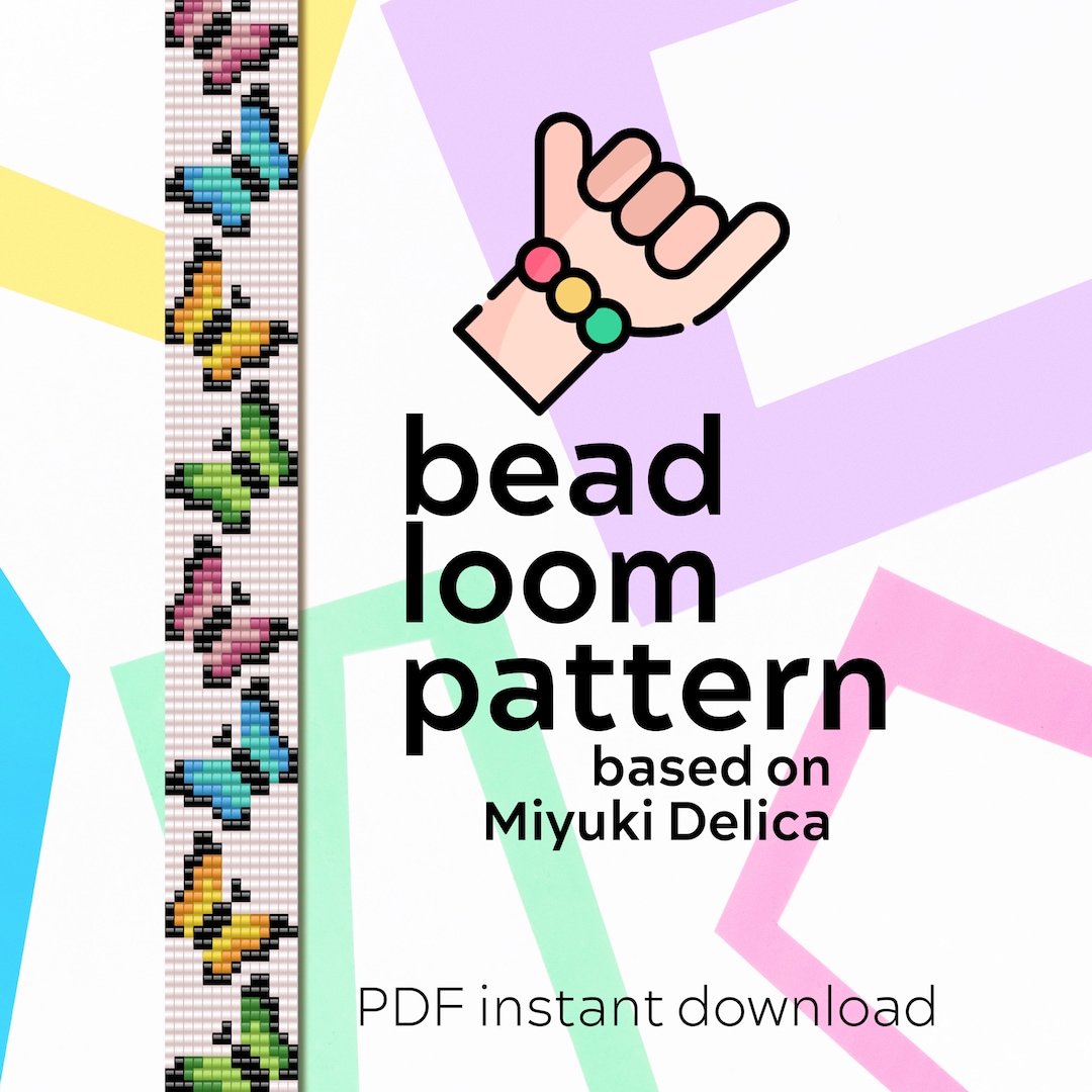 Narrow Butterflies Loom Beading Patterns Bracelet Narrow Bead Loom ...