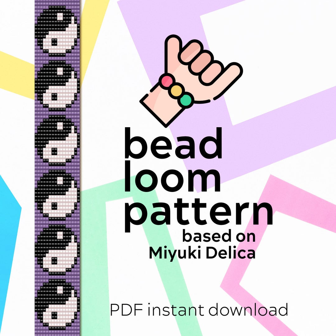 Yin Yang Bead Loom Bracelet Pattern Bead Loom Pattern Based on Miyuki ...