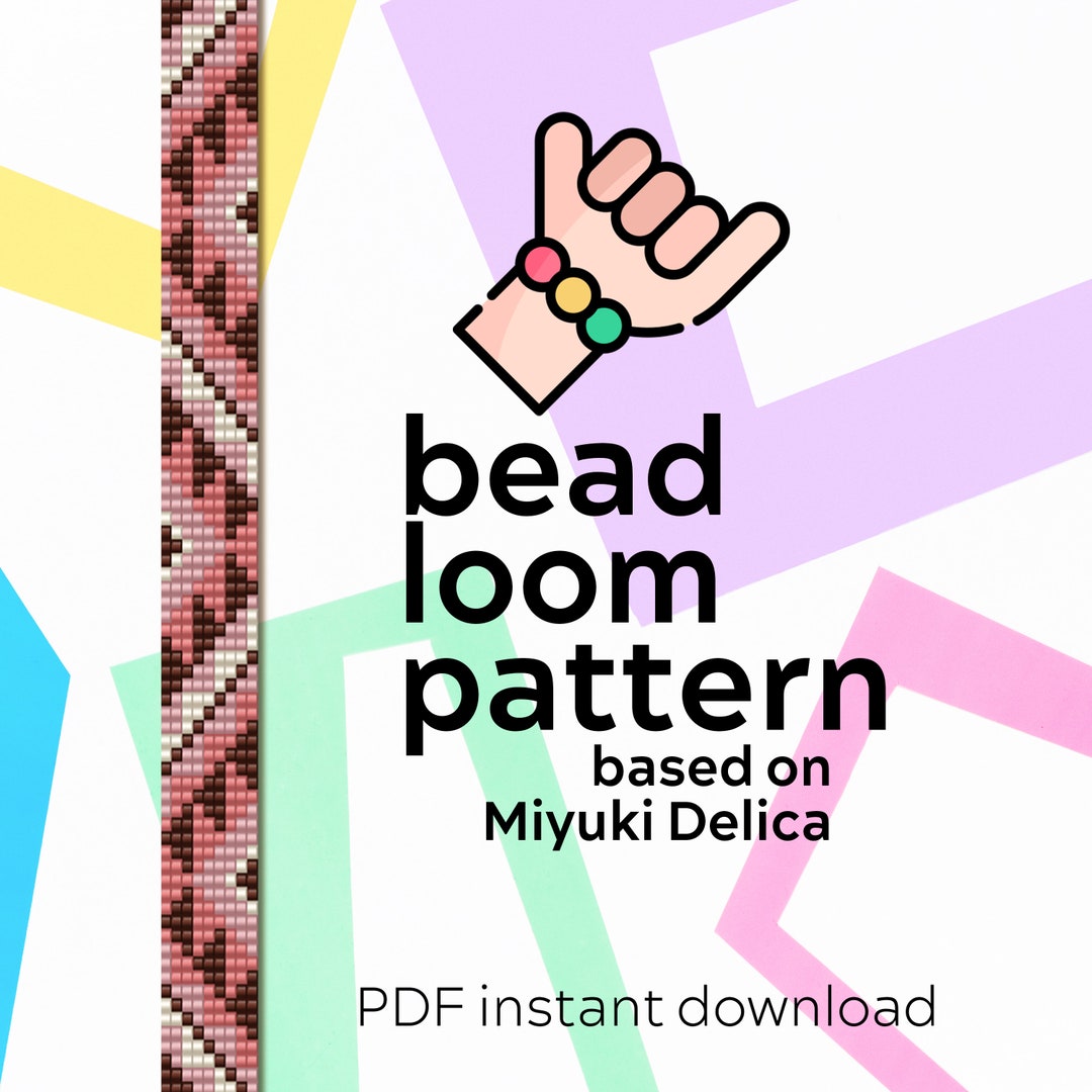 Native Narrow Tender Flower Bead Loom Bracelet Pattern Native Bead Loom ...