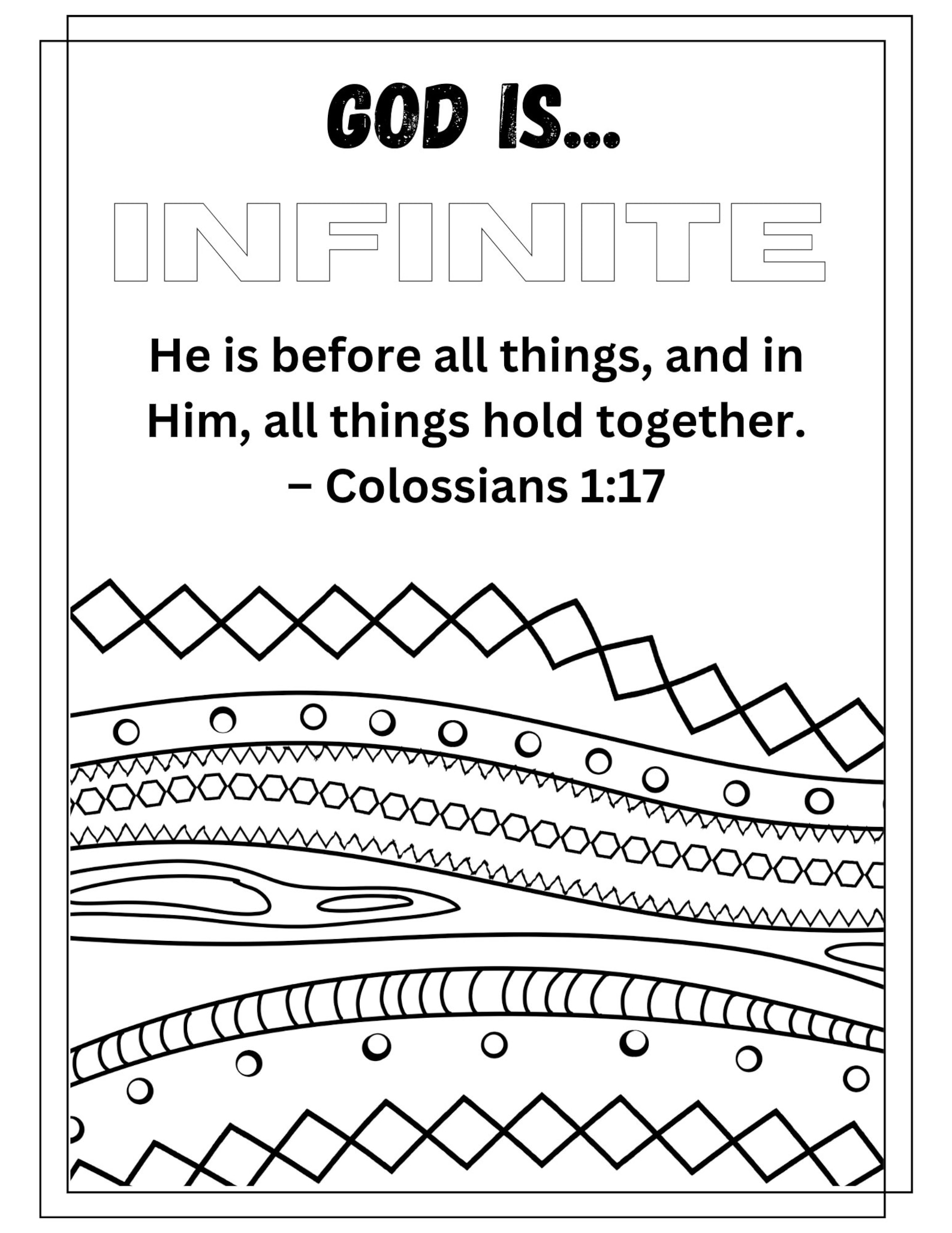 God Is... Color Sheets - Etsy