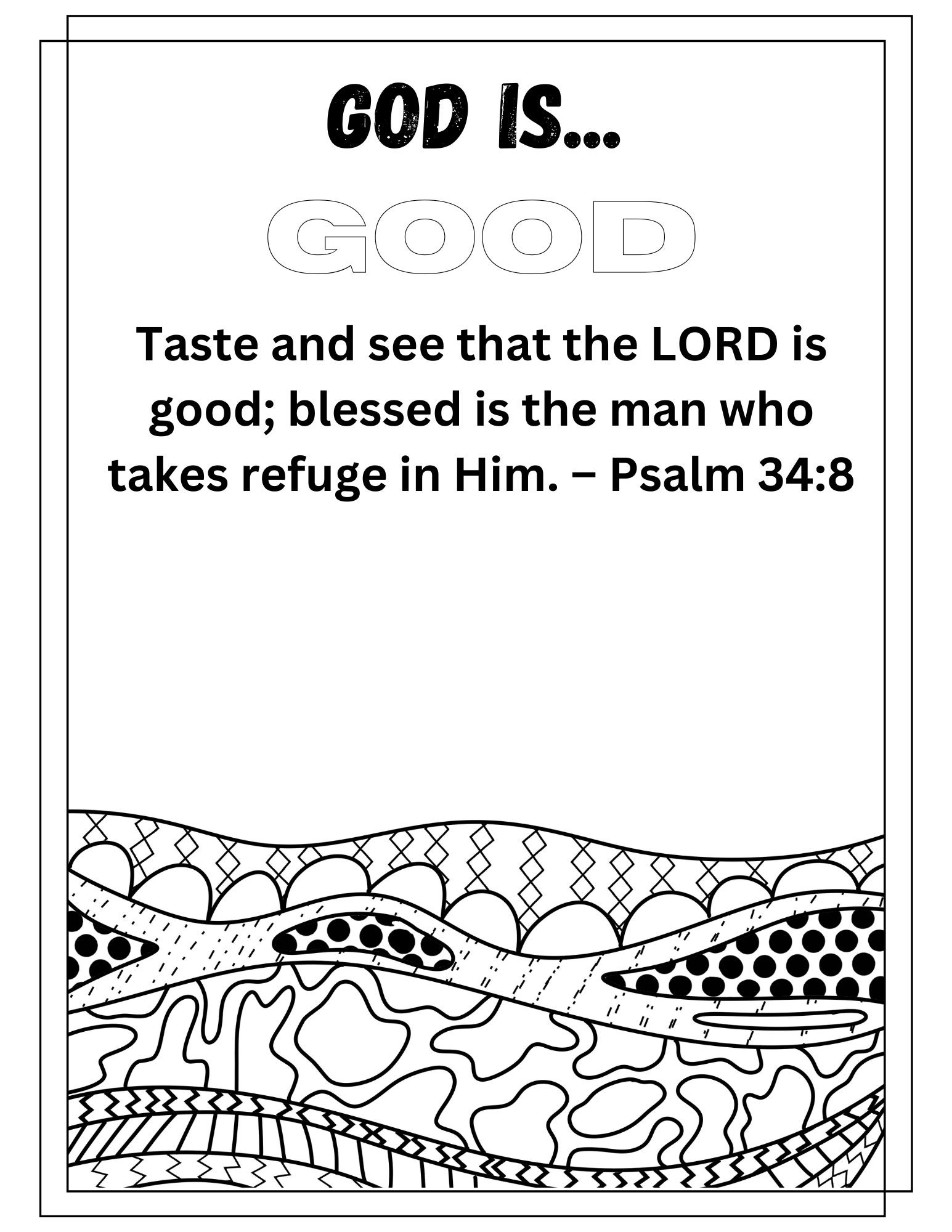 God Is... Color Sheets - Etsy