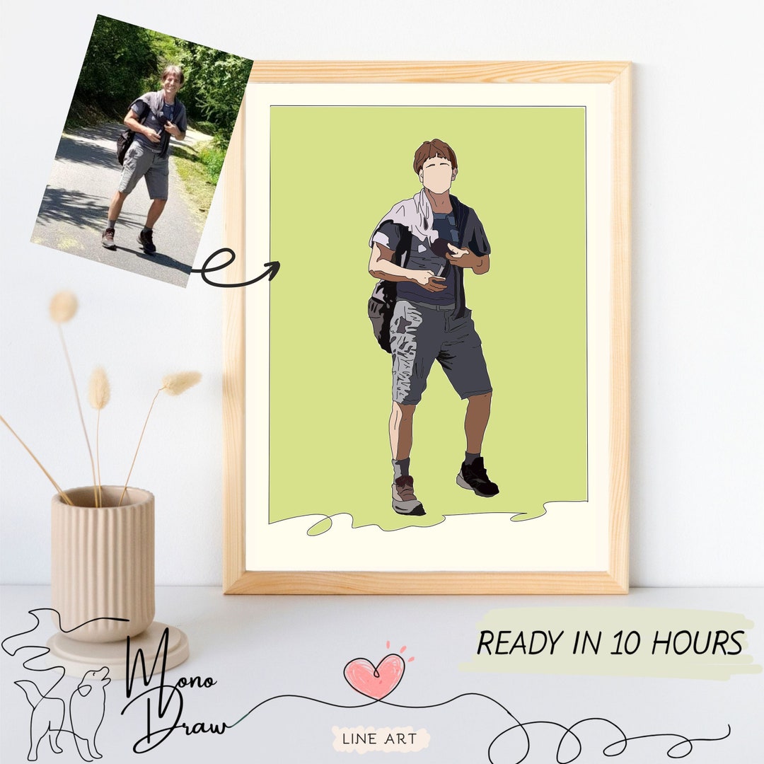 Custom Faceless Portrait From Photo, Faceless Portrait Print, Custom ...