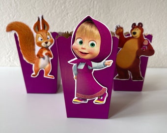 Masha and the Bear Birthday Party bottle Label DIGITAL DOWNLOAD Masha ...