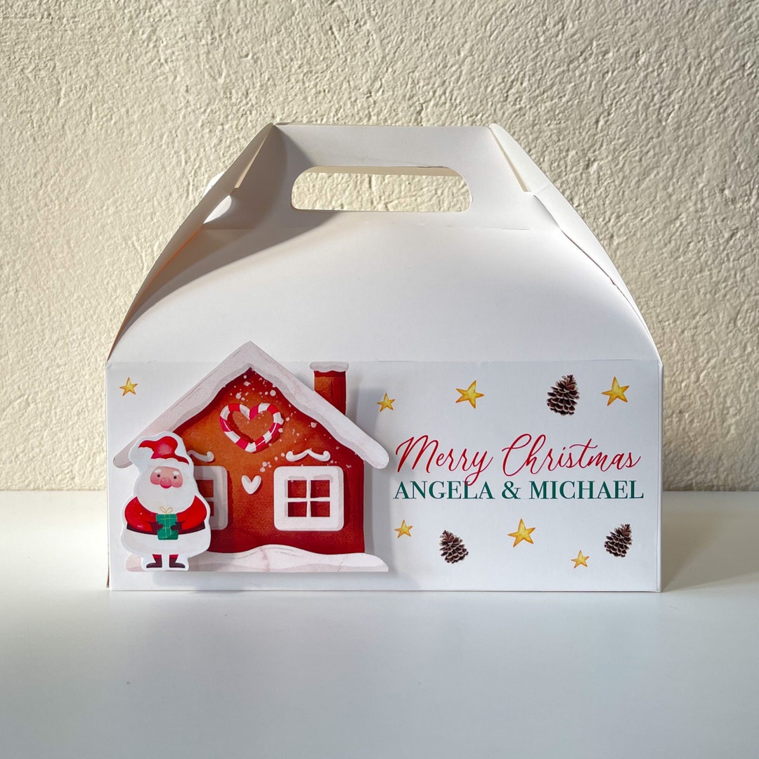 Christmas Gable Box Christmas Favor Box Christmas Eve Box - Etsy