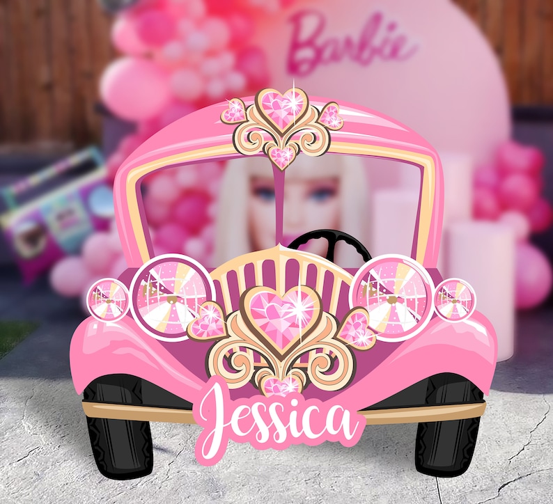 Barbie Car Life Size Photo Props Barbie Birthday Photo Booth - Etsy