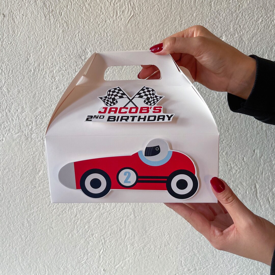 Two Fast Race Car Gable Box, Race Car Birthday Party Favors, Racing Car ...