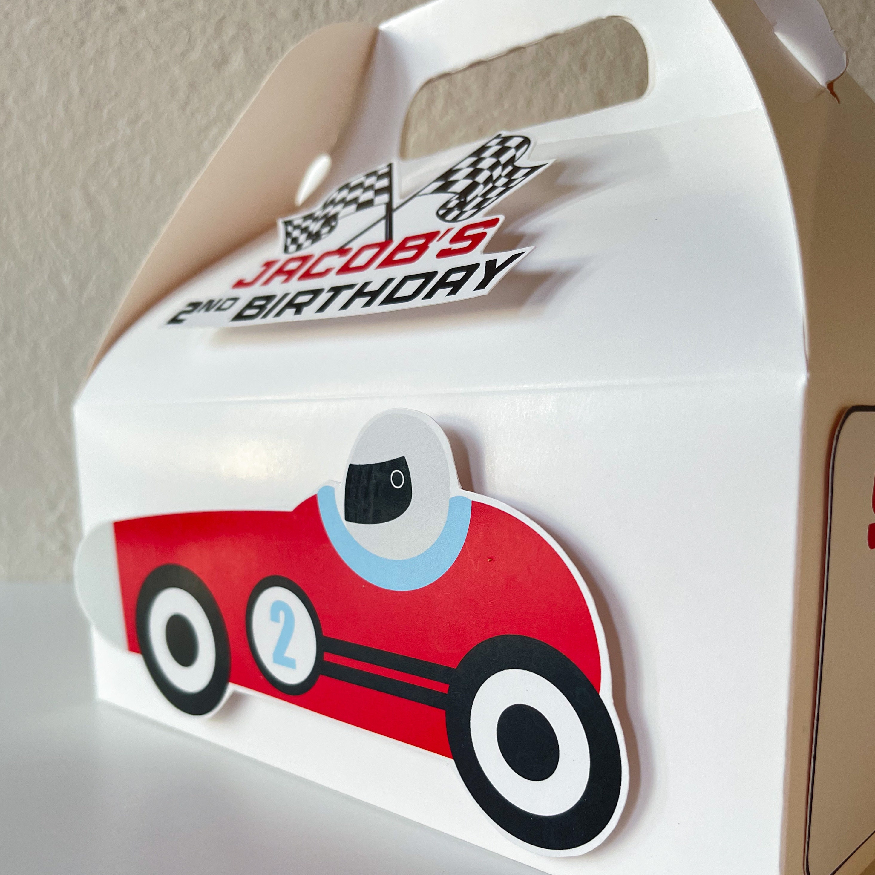 Two Fast Race Car Gable Box, Race Car Birthday Party Favors, Racing Car ...