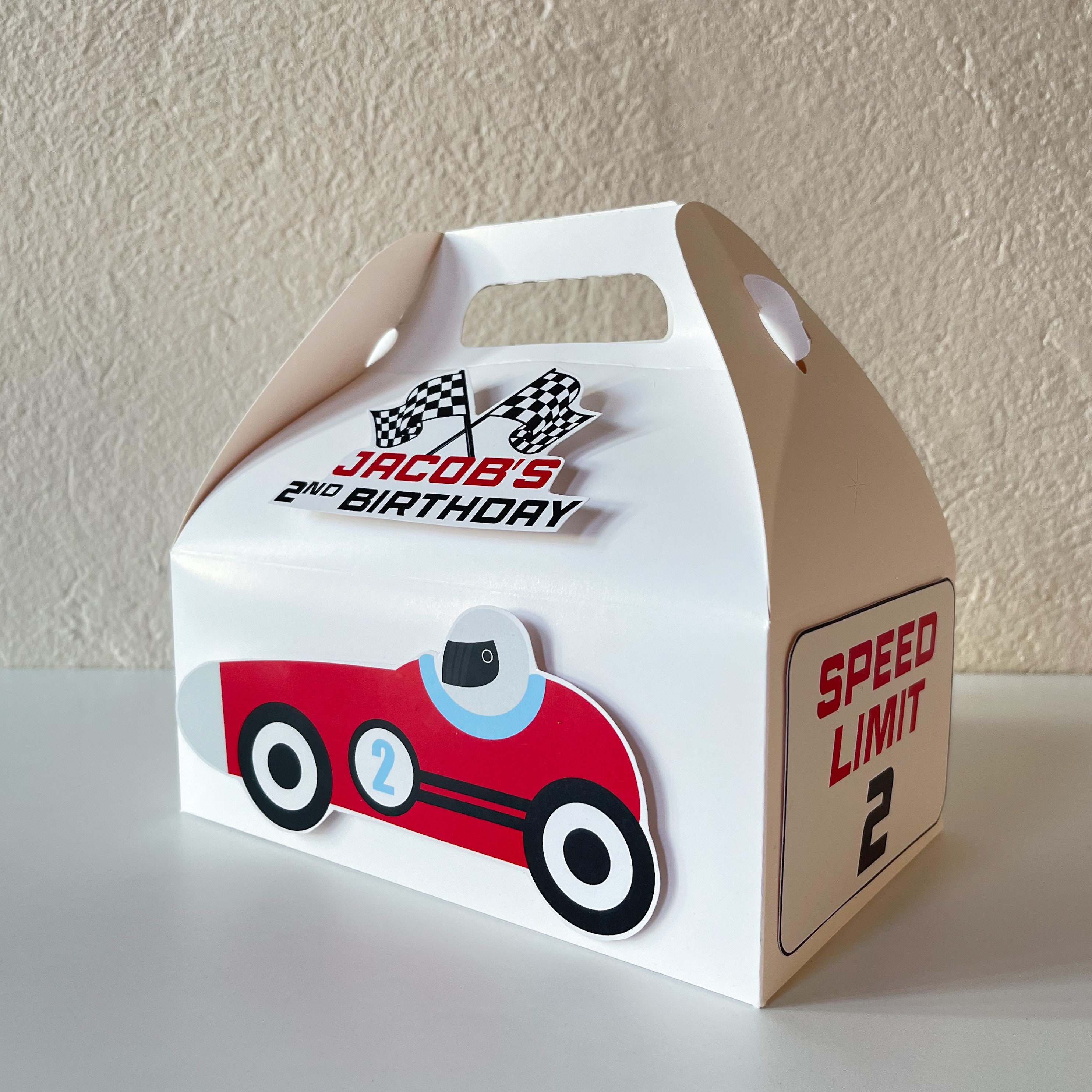 Two Fast Race Car Gable Box, Race Car Birthday Party Favors, Racing Car ...