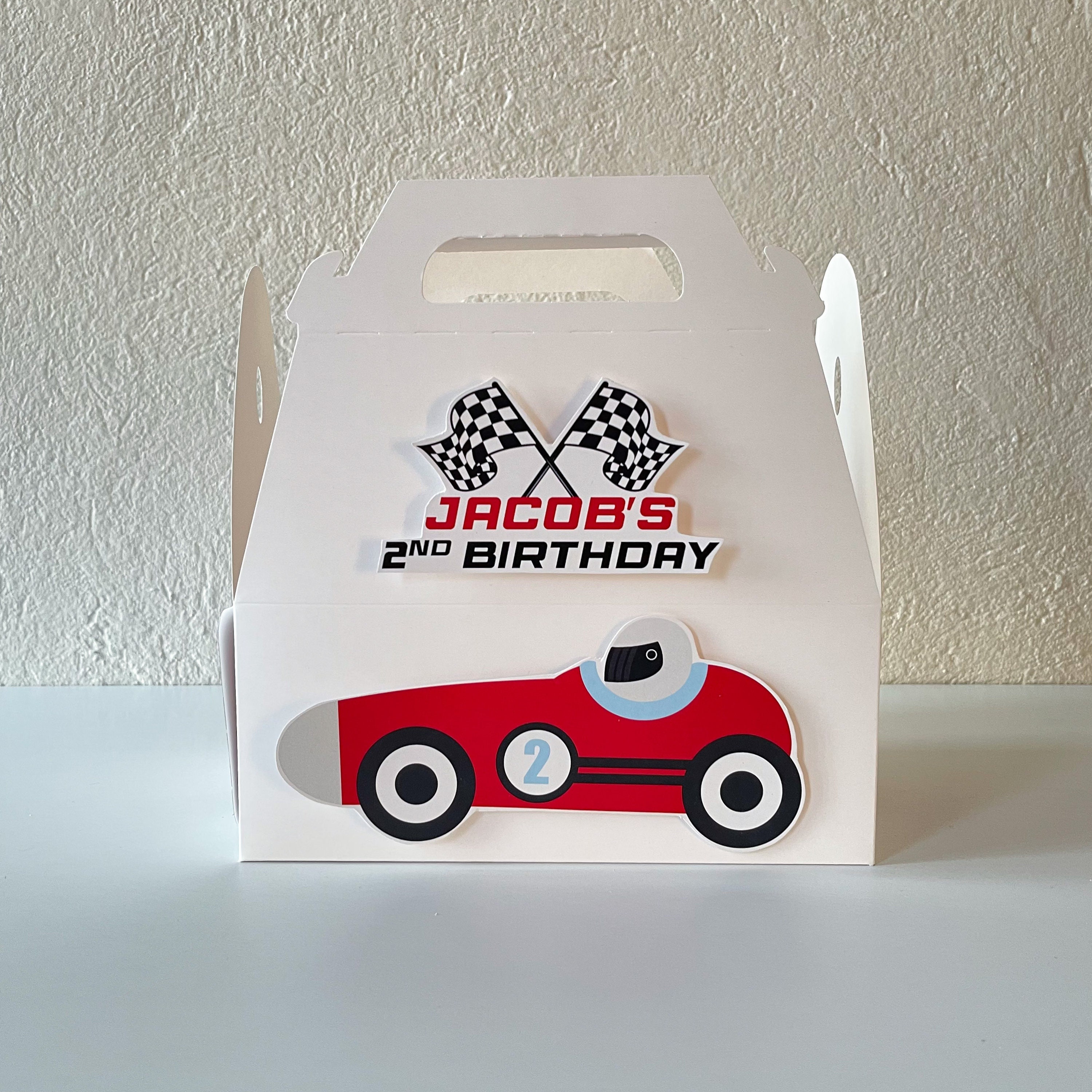Two Fast Race Car Gable Box, Race Car Birthday Party Favors, Racing Car ...