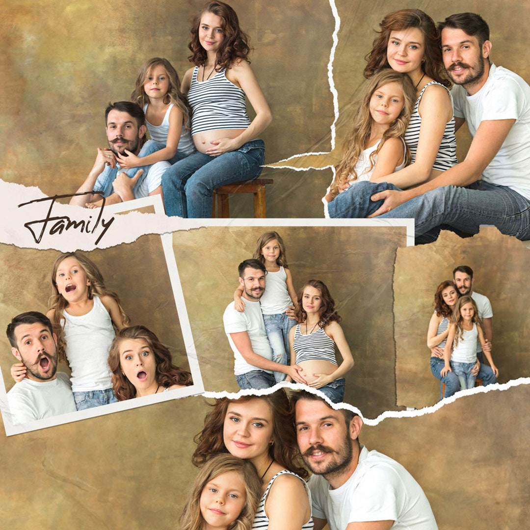30x30 Cm Collage Template for 6 Photos, PSD File. Work With Photoshop ...