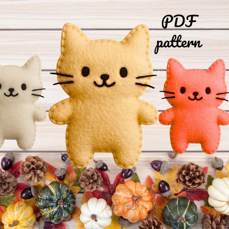 Felt Cat Ornament Pattern - Etsy