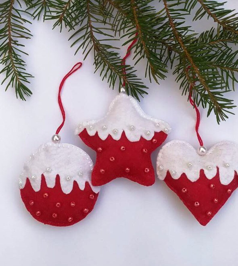 PDF Pattern Felt Christmas Tree Decoration Make Your Own Ornaments Felt ...