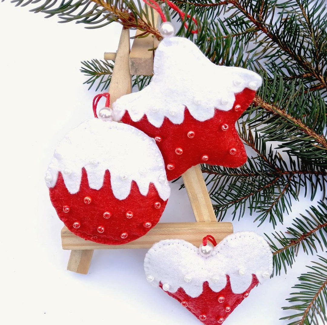 PDF Pattern Felt Christmas Tree Decoration Make Your Own Ornaments Felt ...