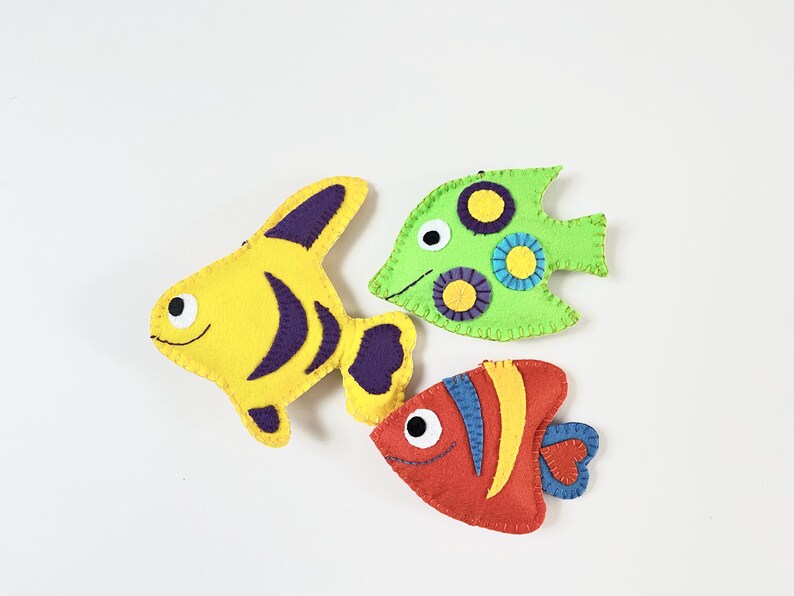 Felt Fishes Sewing Pattern, Felt PDF Tutorial. Make Your Own Felt Fish ...