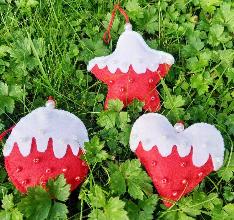 PDF Pattern Felt Christmas Tree Decoration Make Your Own Ornaments Felt ...