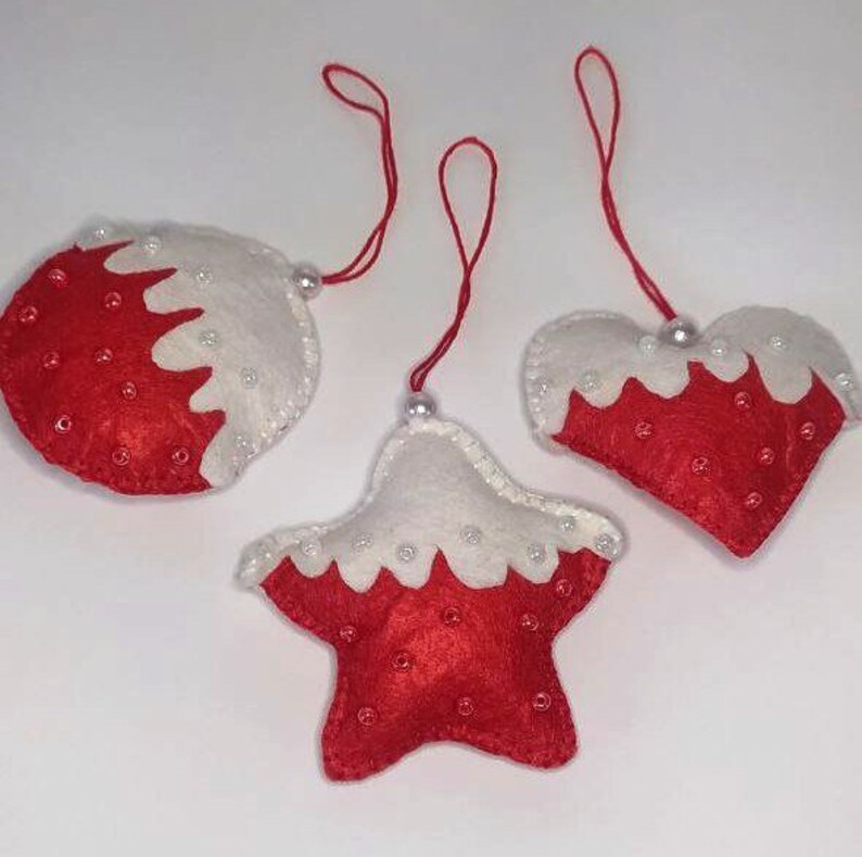 PDF Pattern Felt Christmas Tree Decoration Make Your Own Ornaments Felt ...