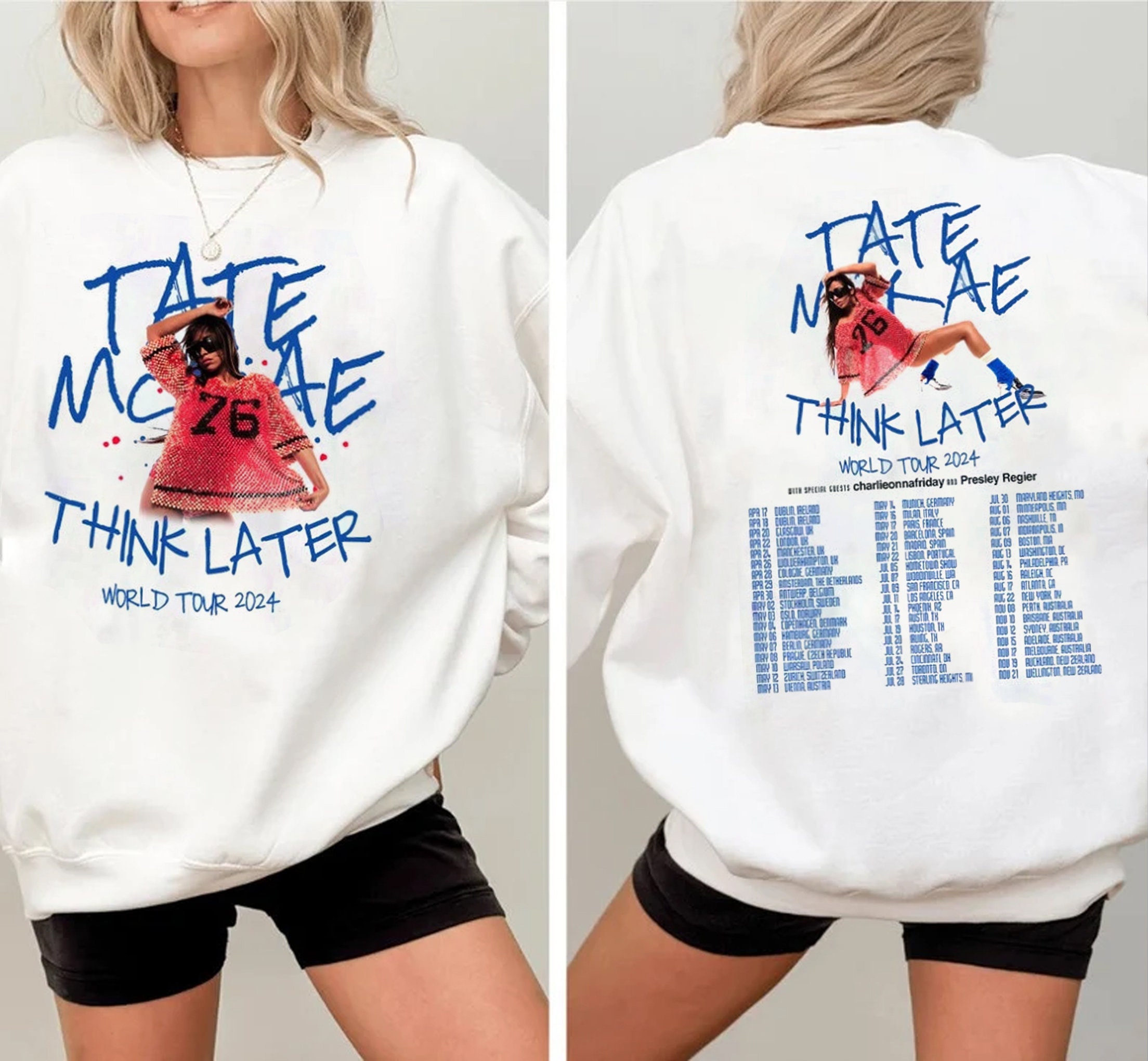 Vintage Taate McRae The Think Later Tour 2024 Sweatshirt, Wanna Be Tate Mcrae Sweatshirt sold by ...
