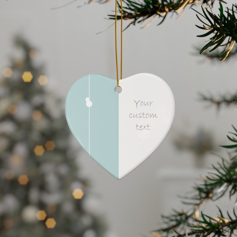 Customizable Heart Keepsake Personalized Ceramic Heart Ornament Custom ...