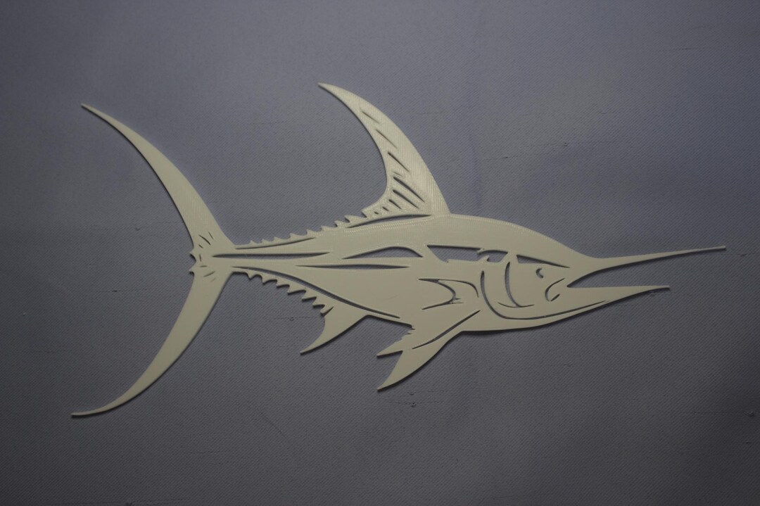 Swordfish Wall Art – 3D Printed Nautical Decor – Ocean Fish Wall ...