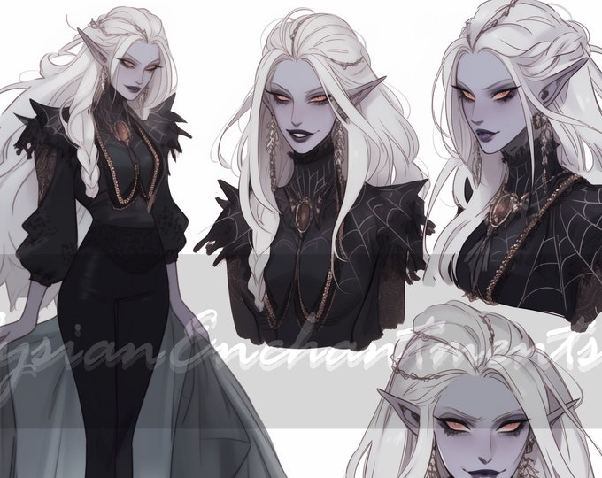 Adoptable - "drisra" - Female Drow Matron Character Adoptable, OC ...