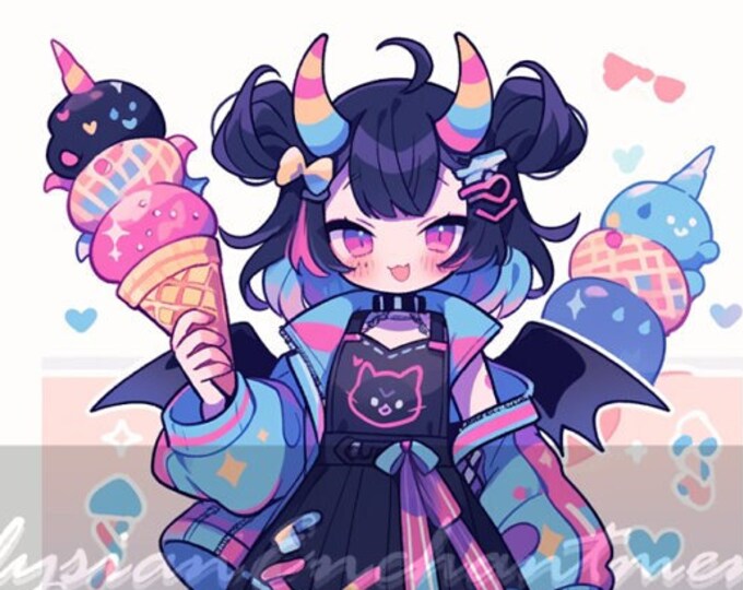 Adoptable jayda Gothcore Vtuber Character Adoptable, Female OC Design ...