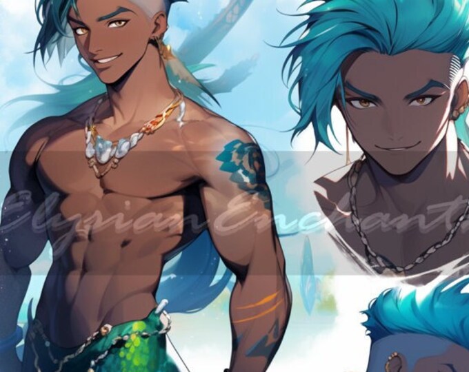 Adoptable dunne Original Character Male Mermaid Adoptable, Siren Nereid ... Adoptable dunne Original Character Male Mermaid Adoptable, Siren Nereid ...