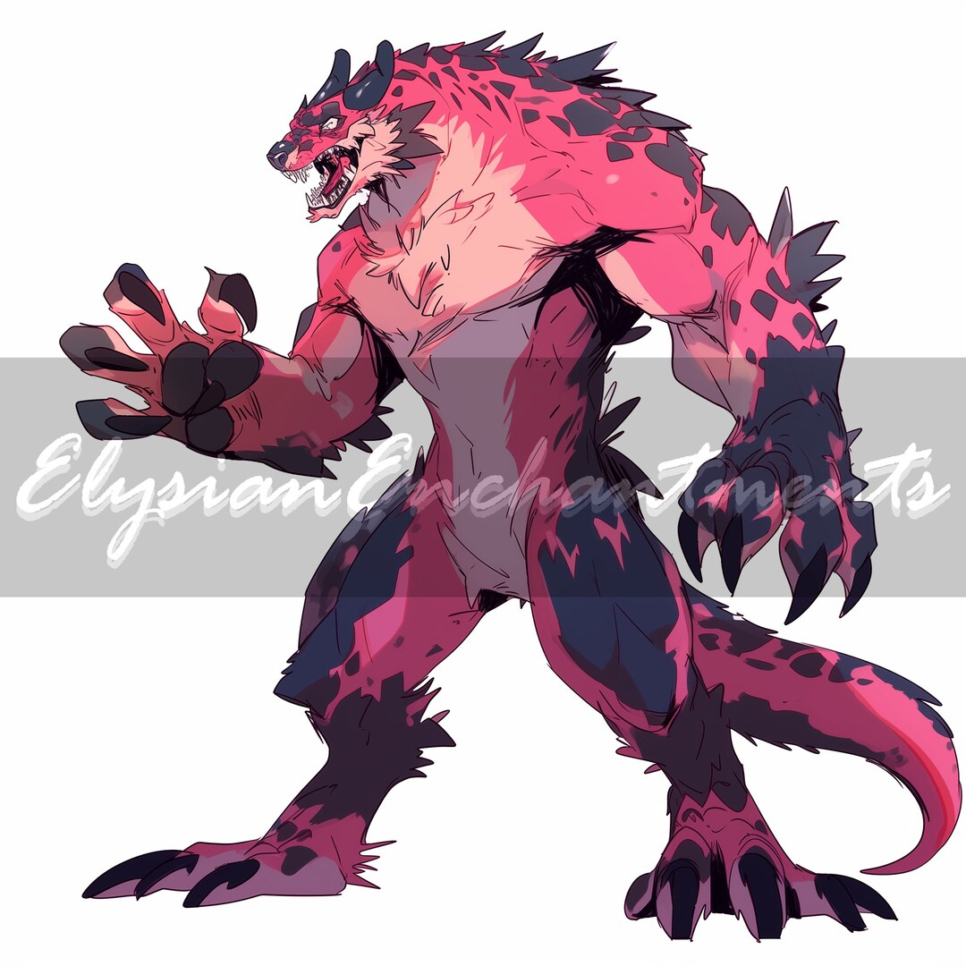 Adoptable northrend Furry Fanged Cryptid Monster, Unique Original ...
