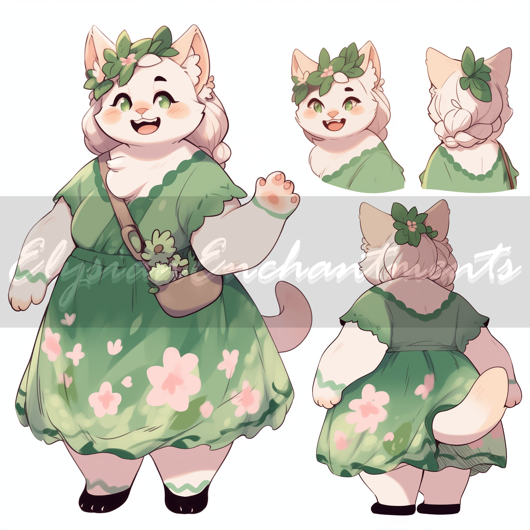 Adoptable abigail Chubby Kitty Girl Herbologist Furry, Unique Original ...