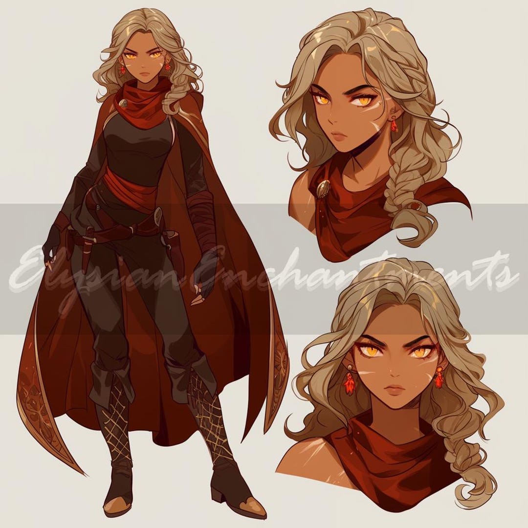Adoptable - Magical Female Huntress Rogue Thief Mage Girl, Unique ...