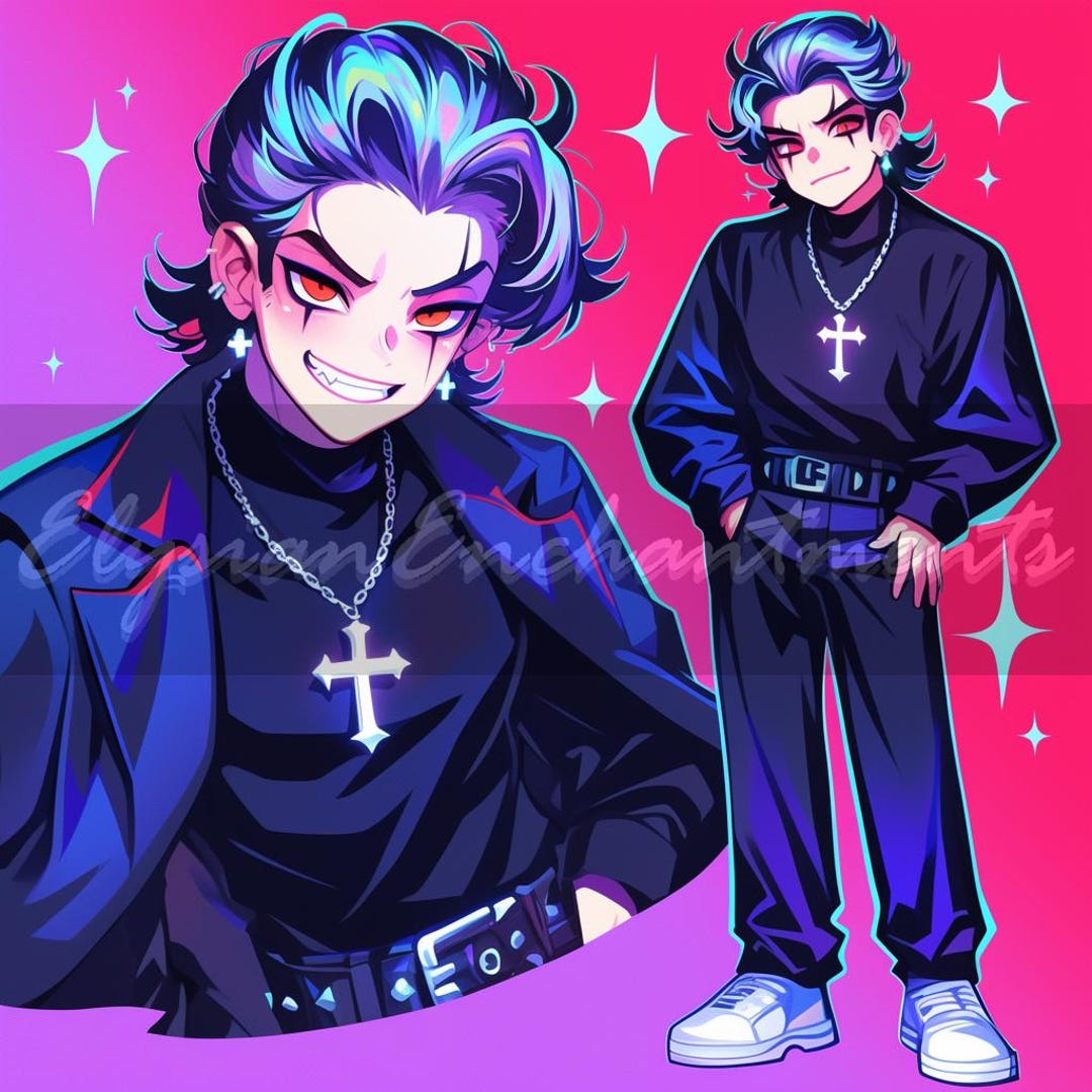 Adoptable - "beazel" - Pale Christian Joker Style Demonic Entity Boy ...