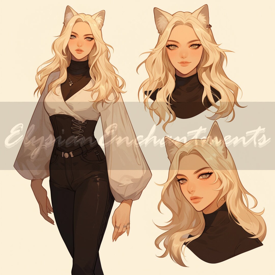 Adoptable catherine Blonde Mature Neko Cat Girl Kemonomimi Design ...