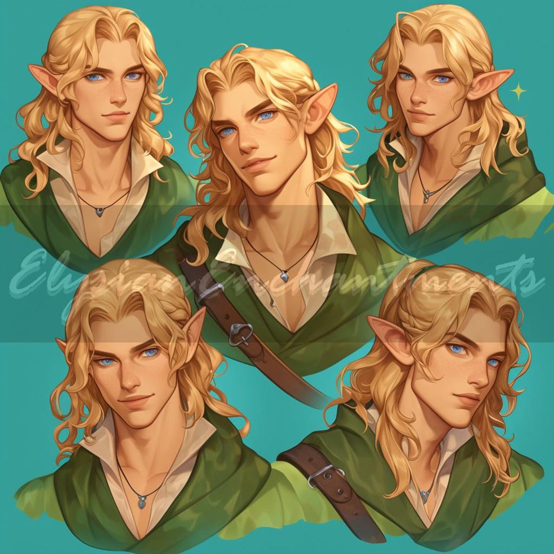 Adoptable - "basil" - Handsome Blond High Elf Ranger Nature Woodsy ...