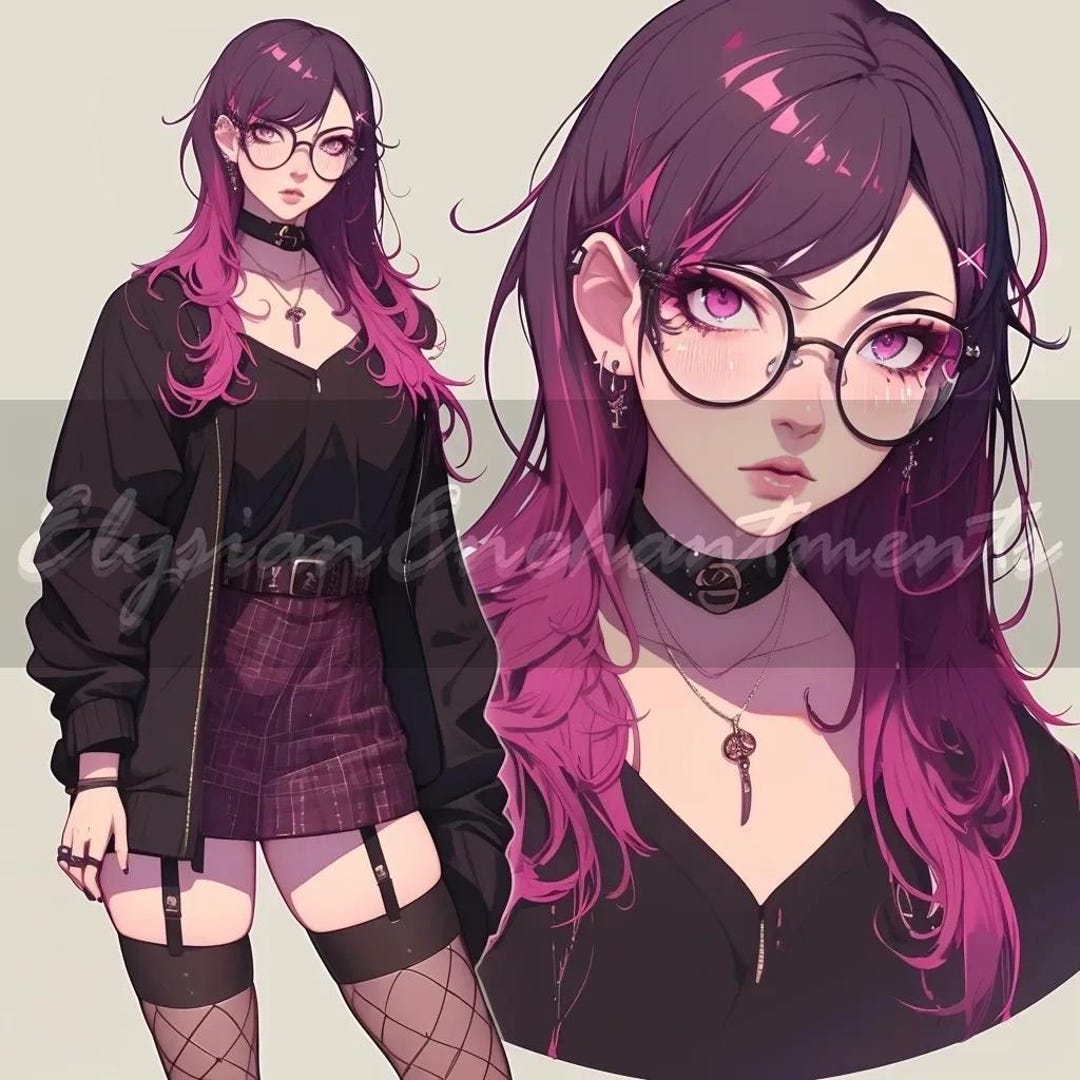 Adoptable - "abi" - Cute Chubby Goth Girl, Unique Original Character ...